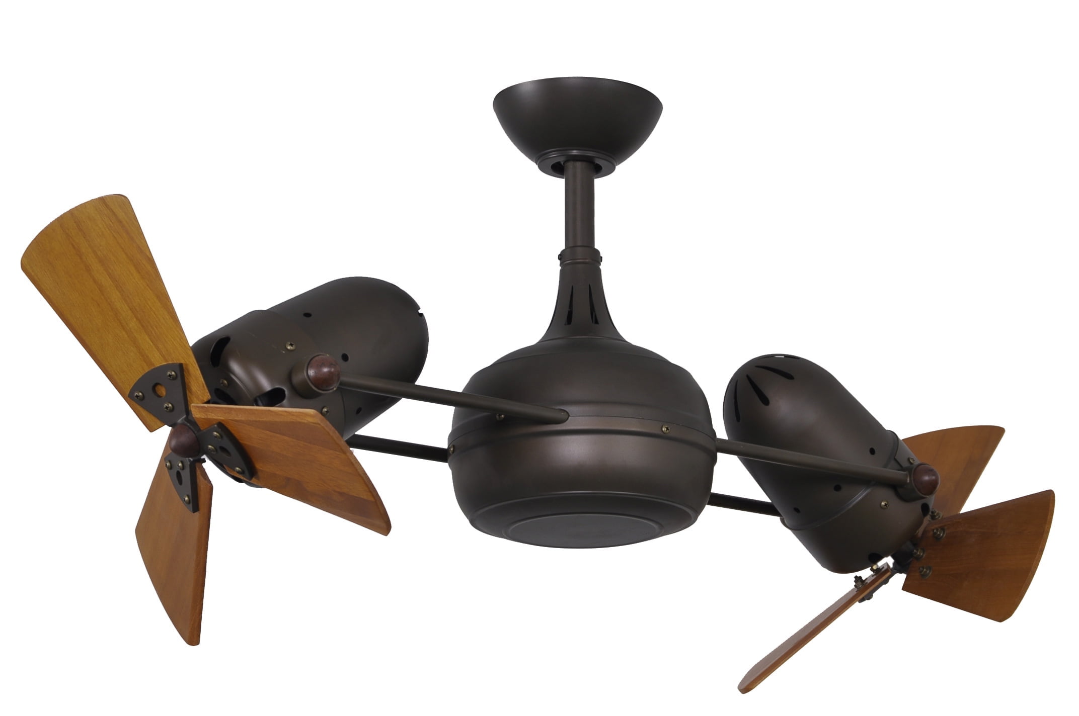 Dagny 360° double-headed rotational ceiling fan in Textured Bronze ...