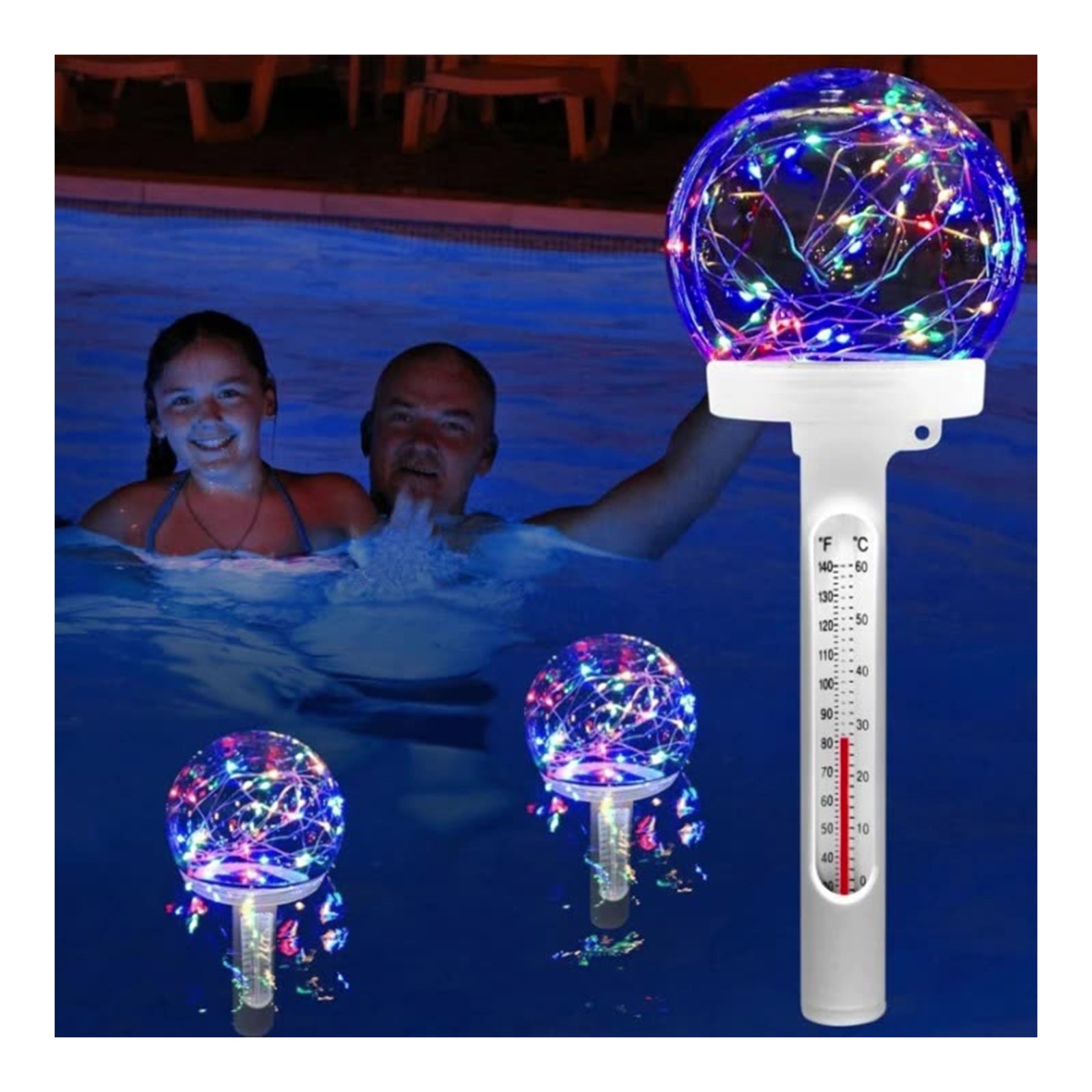 DagobertNiko Pool Floating Thermometer Clearance Large Size Luminous ...