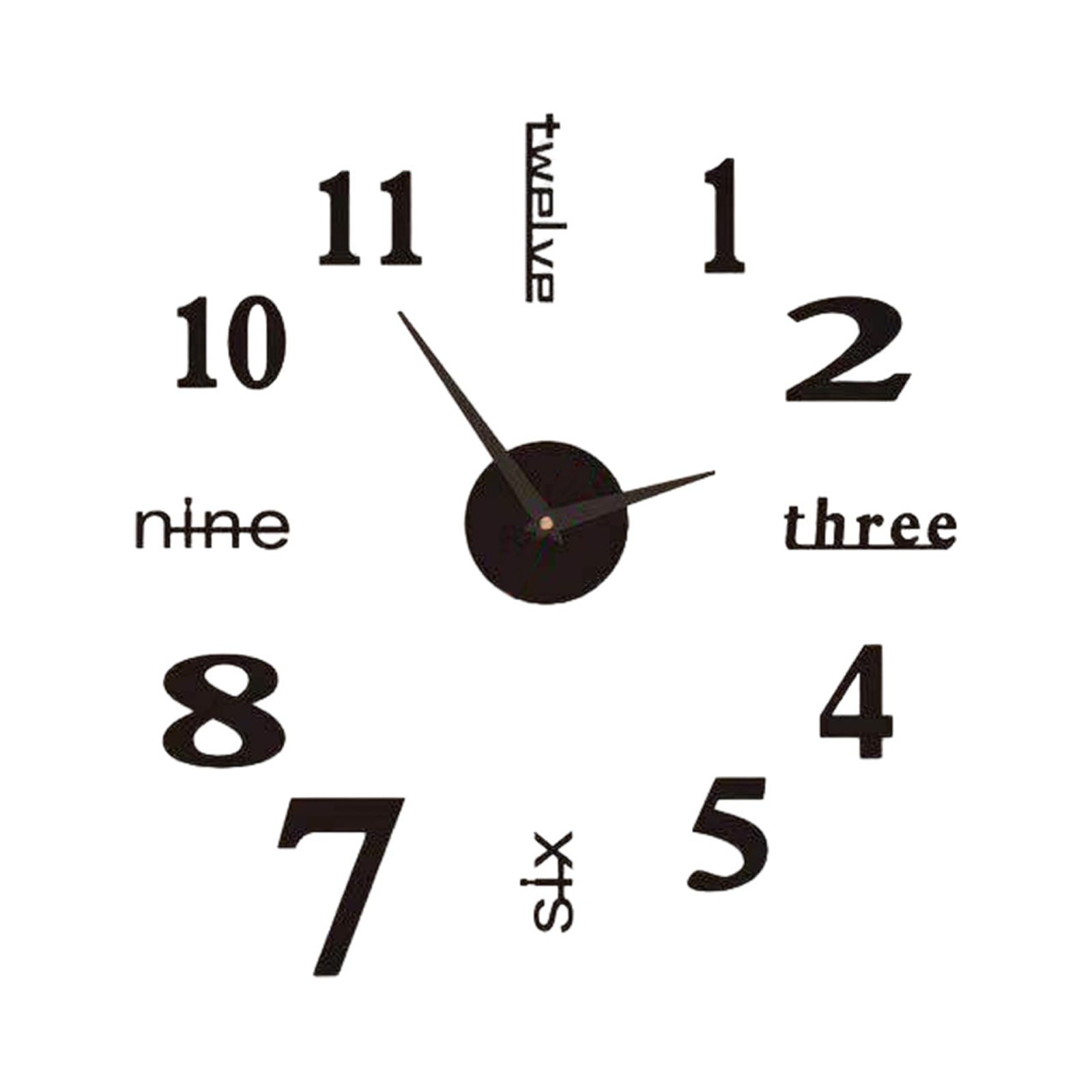 DagobertNiko Wall Clock Design Mirror Surface Wall Decoive Sticker ...