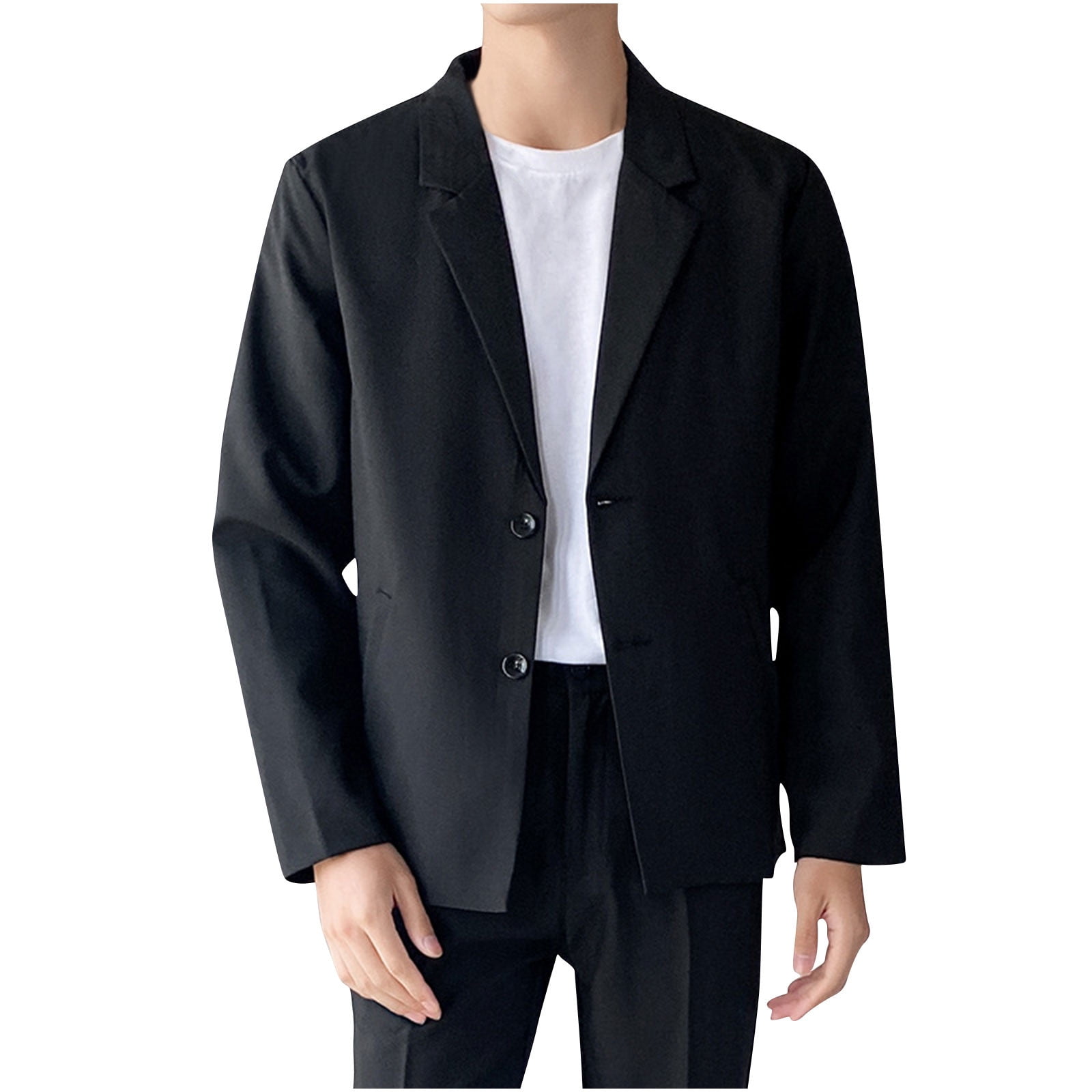 Dagugfen Blazer for Men Dress Jacket Two Button Suit Slim Lightweight ...