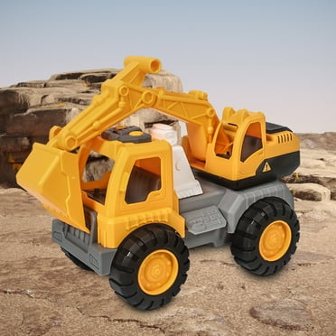 Open Box Sandbox Digger Excavator Crane, Vest and Helmet Bundle Outdoor ...