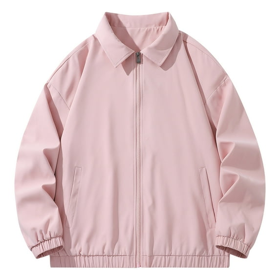 Dagugfen Fall Jackets for Men Long Sleeve Zipper up Lapel Loose Drop ...