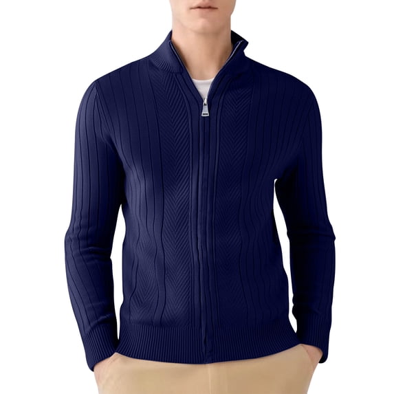 Dagugfen Fall Jackets for Men Slim Fitting Long Sleeve Full Zipper ...