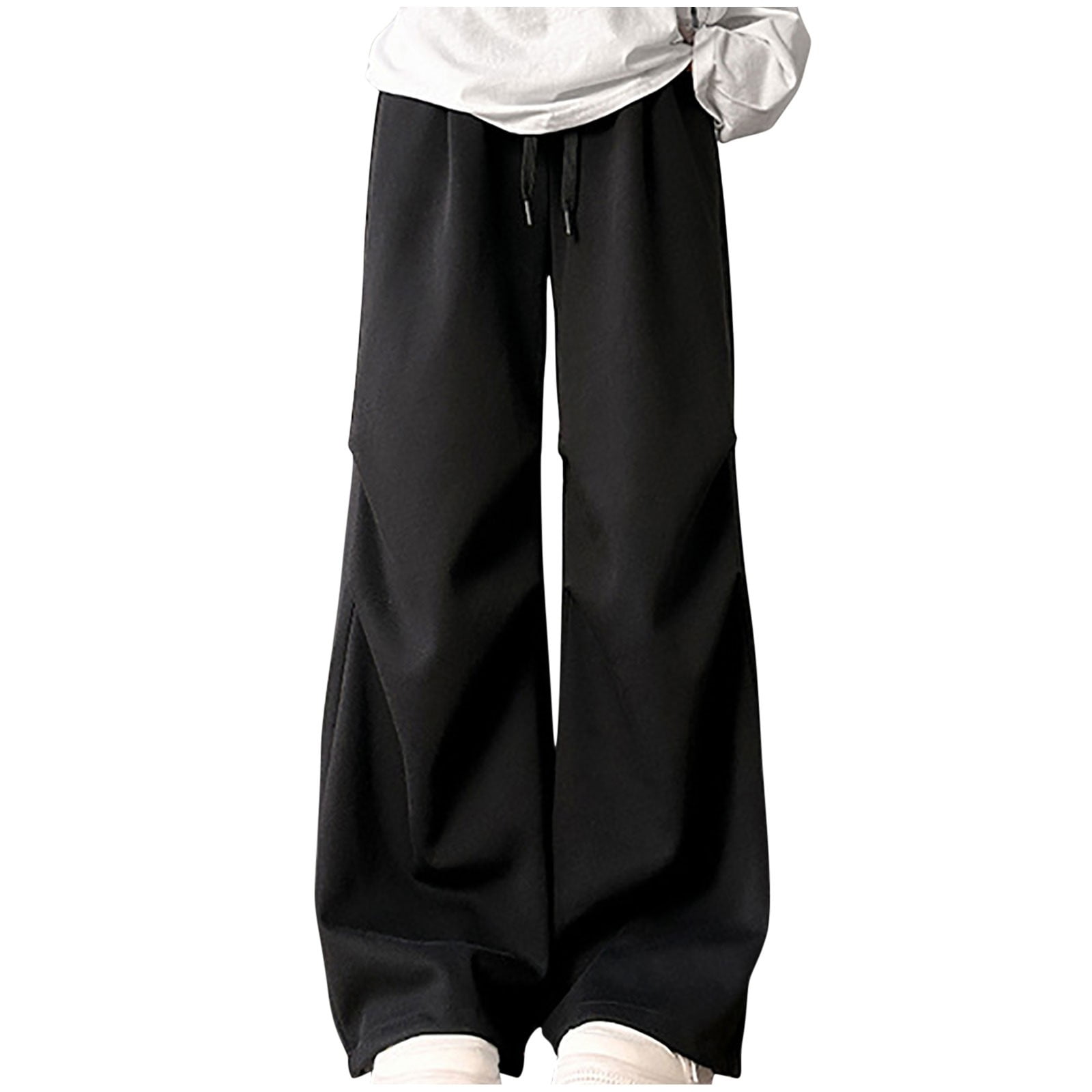 Dagugfen Fall Winter Pants for Women Loose Straight Leg Drawstring ...