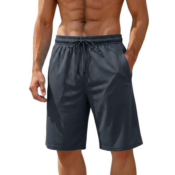 Dagugfen Gym Shorts for Men Drawstring Elastic Waist Loose Fitted Quick ...