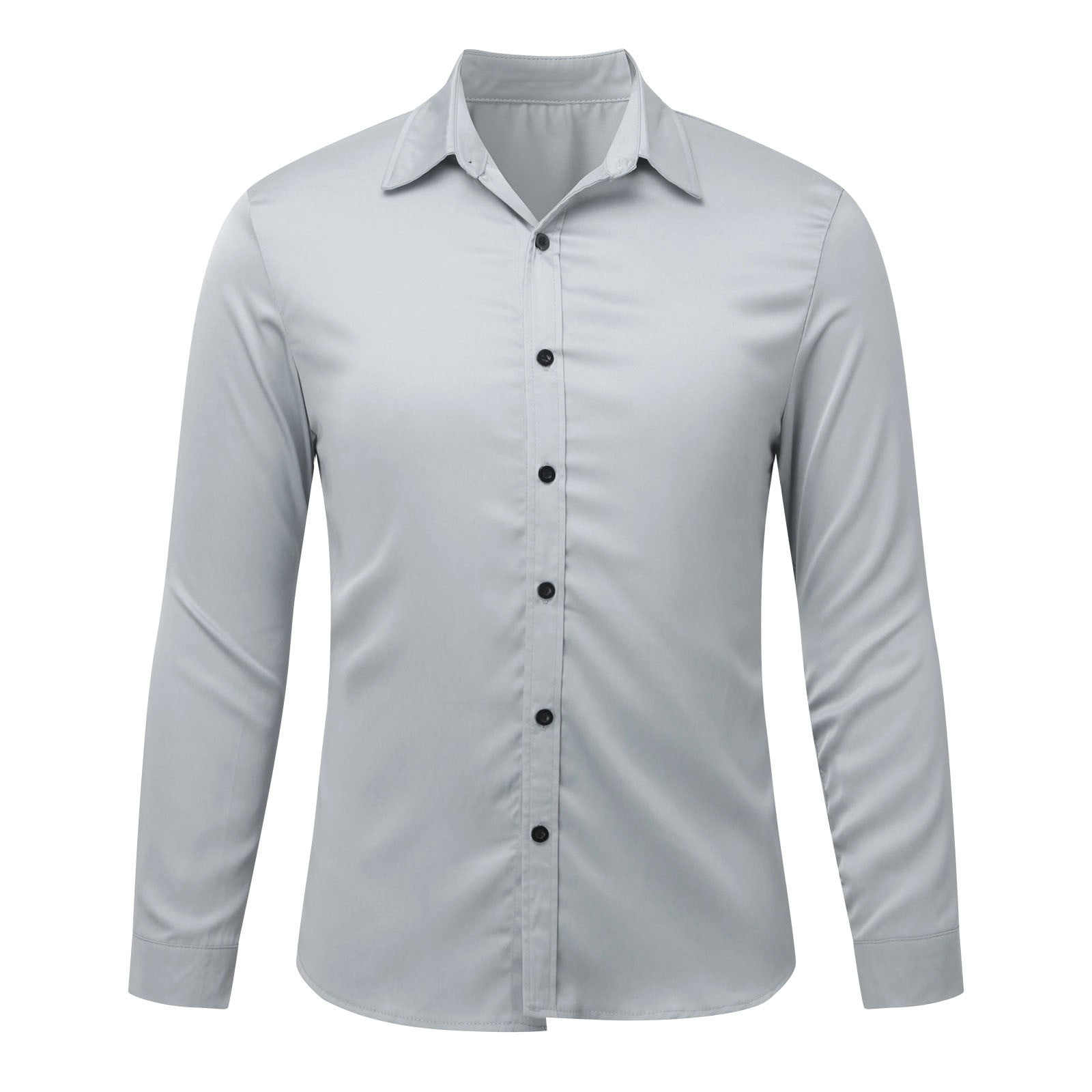 Dagugfen Mens Dress Shirts Button down Long Sleeve Suit Slim Business ...