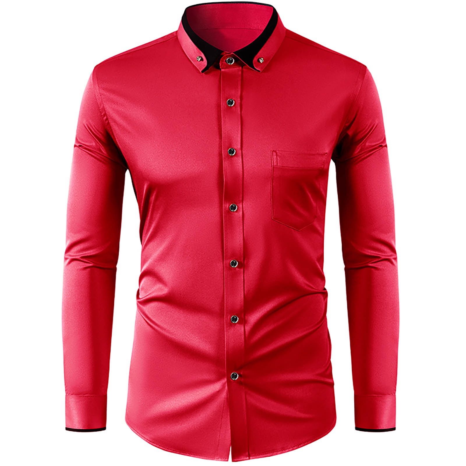 Dagugfen Mens Dress Shirts Button up Long Sleeve Slim Business Casual ...