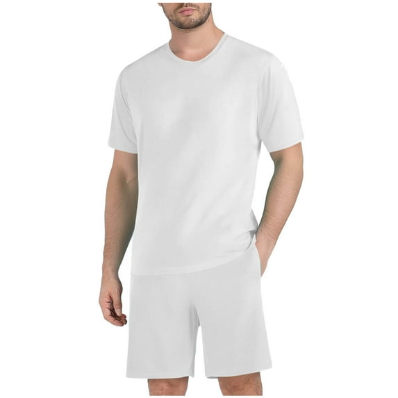 Dagugfen Mens Sets Knee Length Shorts and Short Sleeve Crewneck Tshirts ...