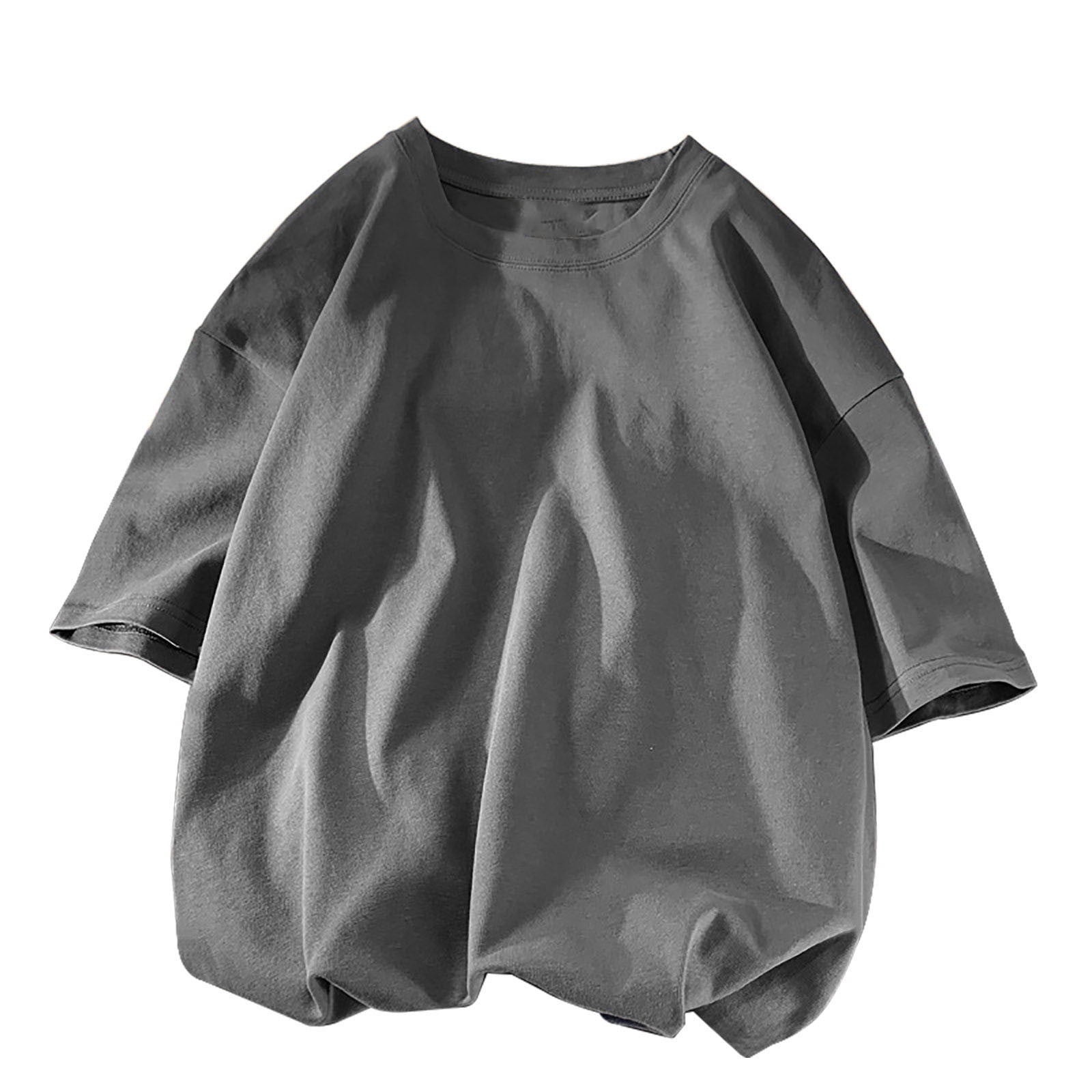 Dagugfen Mens Tops Round Neck Casual Loose Comfy Lightweight Short ...