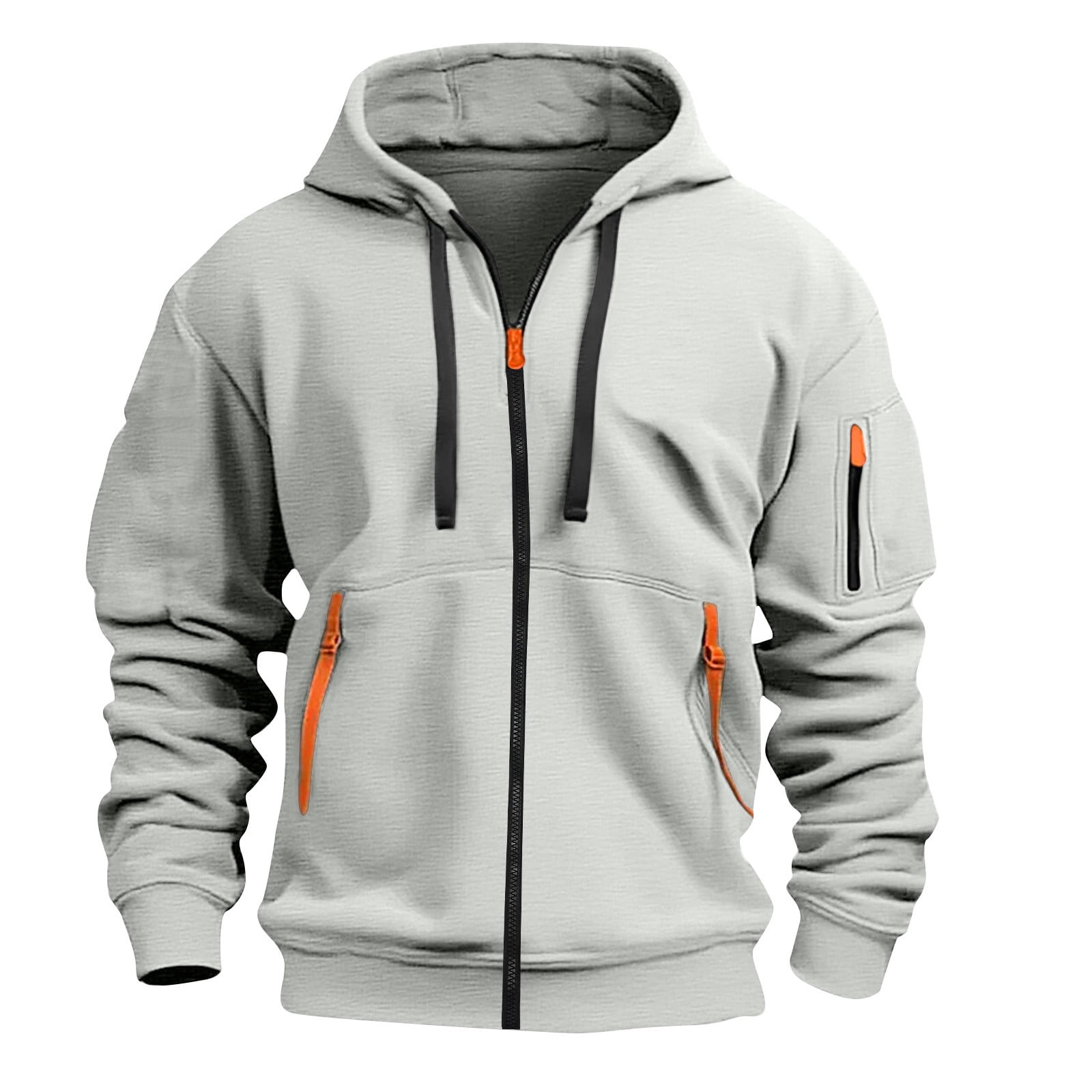 Dagugfen Plus Size Hoodies for Men Sweatshirts Jackets Drawstring Long ...