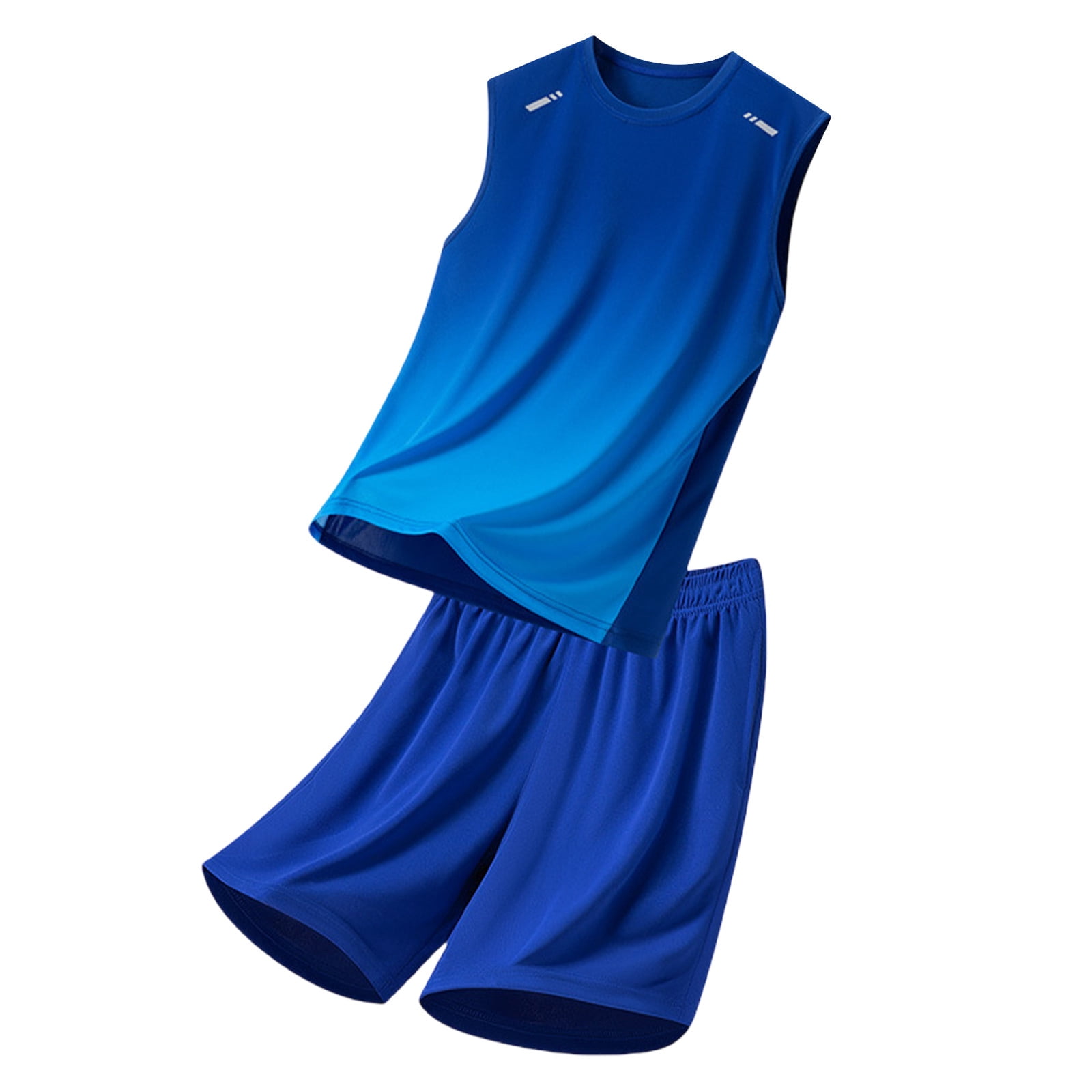 Dagugfen Plus Size Mens Sets Knee Length Shorts and Sleeveless Tshirts ...