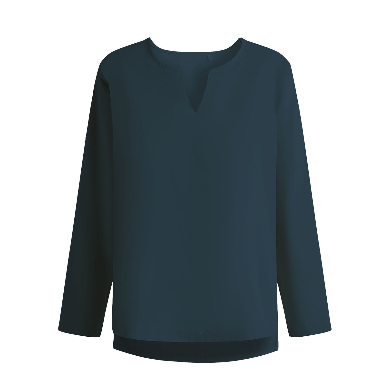 Dagugfen Plus Size Mens Shirts Long Sleeve V Neck Slim Comfy ...