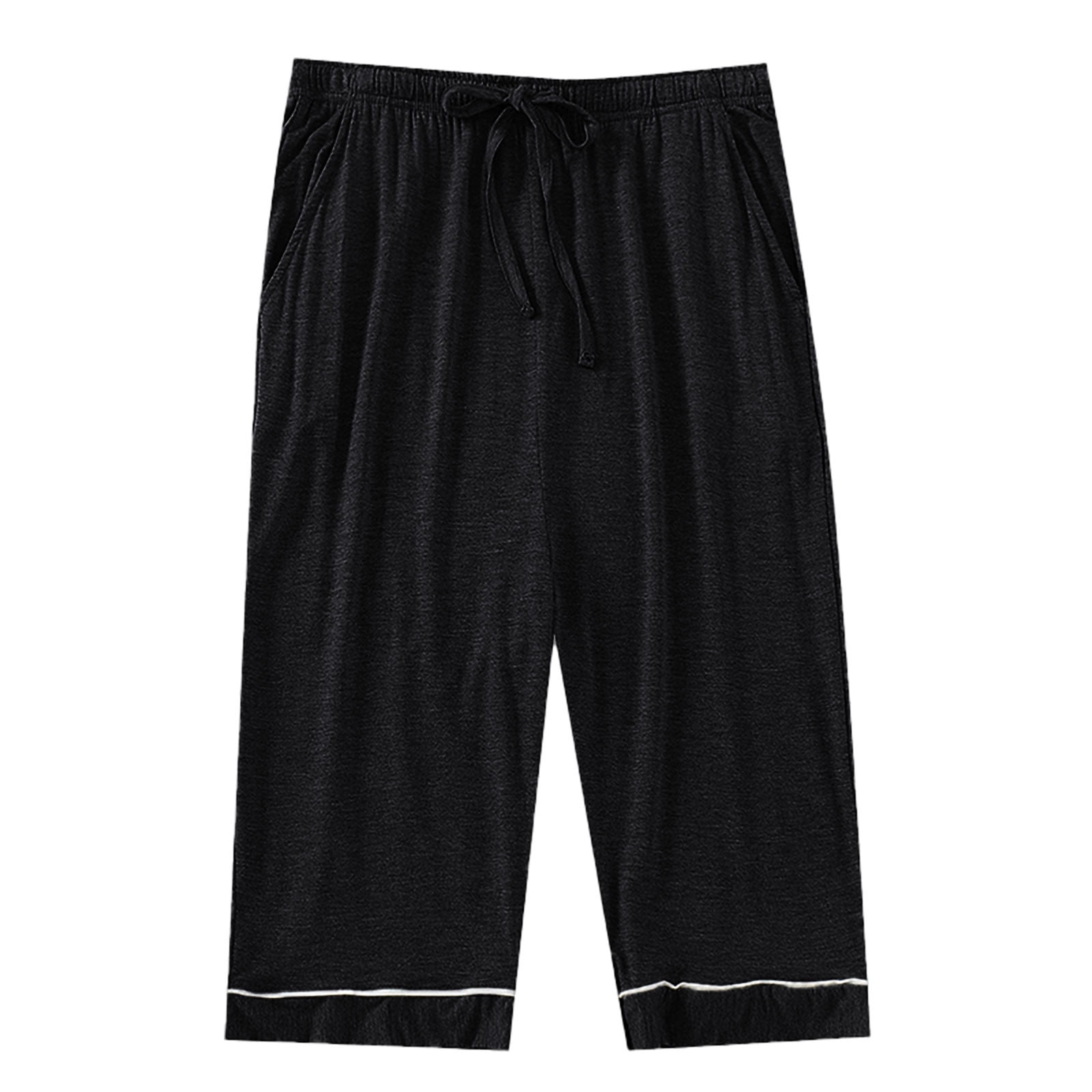 Dagugfen Plus Size Pajamas for Men Shorts Ruched Knee Length Loose Thin ...