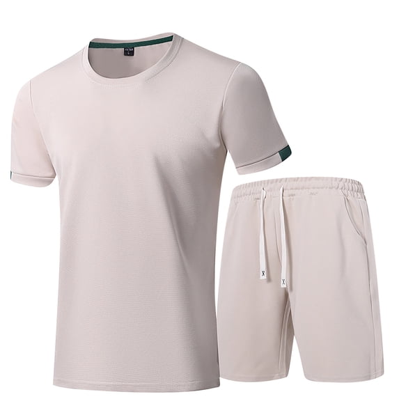 Dagugfen Plus Size Sets for Men 2 Piece Outfits Shortsuits Crewneck ...