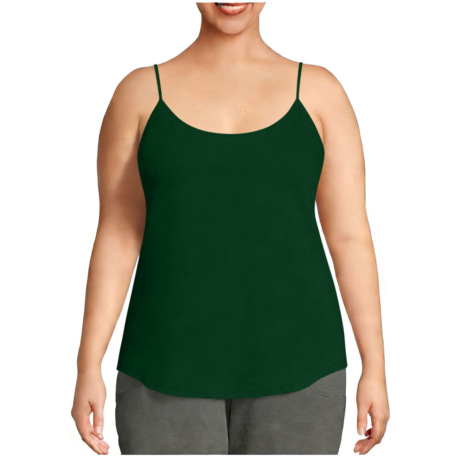 Dagugfen Plus Size Tank Tops for Women Sleeveless Spaghetti Strap ...