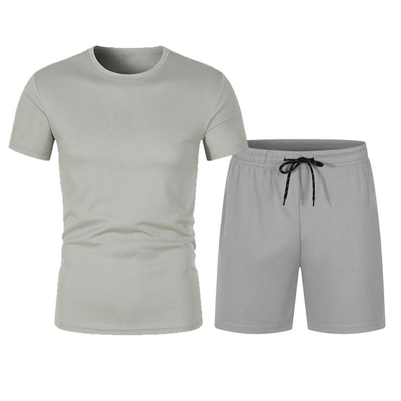 Dagugfen Sats for Men 2 Piece Casual Outfits Shorts and Crew Neck Short ...