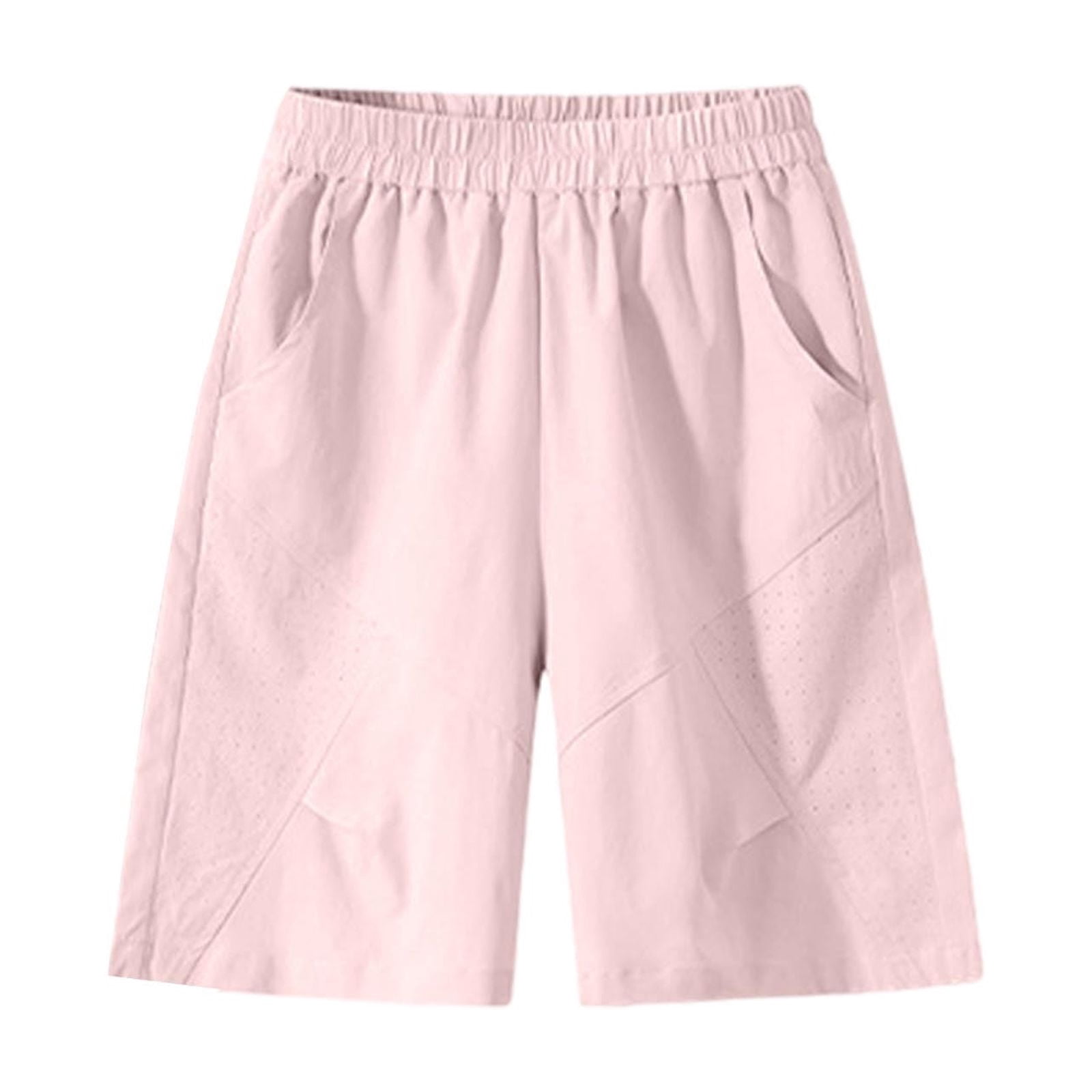 Dagugfen Shorts for Teen Boys Girls Elastic Waisted 7" Regular Fitted ...