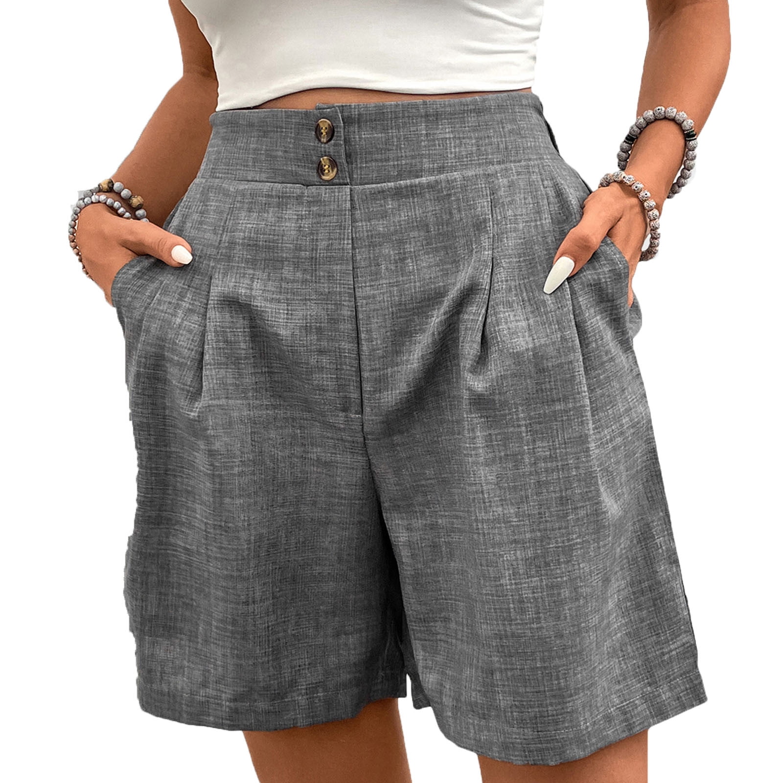 Dagugfen Shorts for Women Dressy Elastic Waist Loose Fitted Lightwieght ...