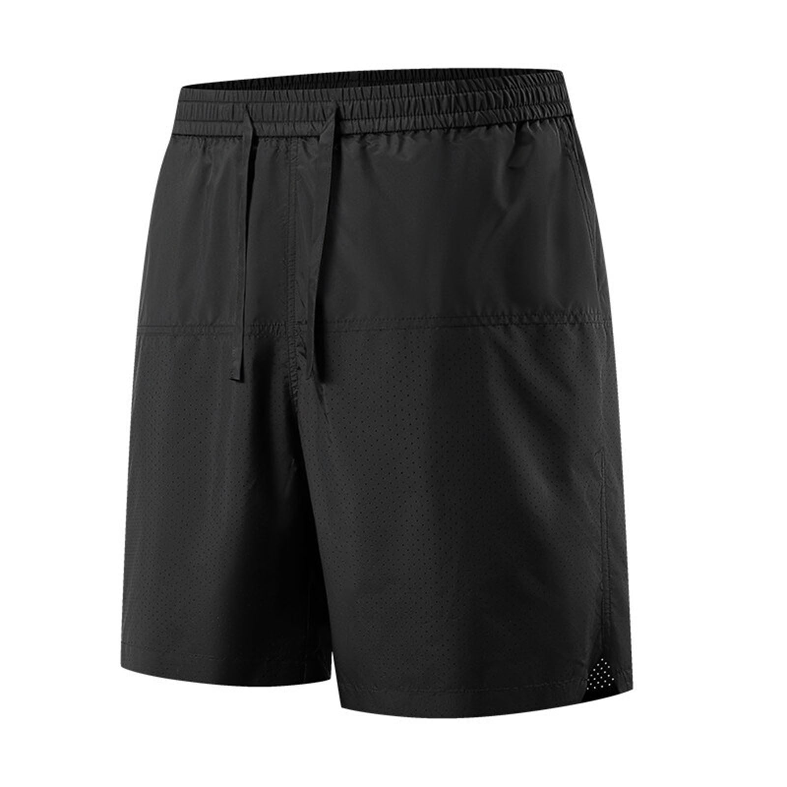 Dagugfen Summer Shorts for Men Drawstring Mesh Solid Color Loose ...