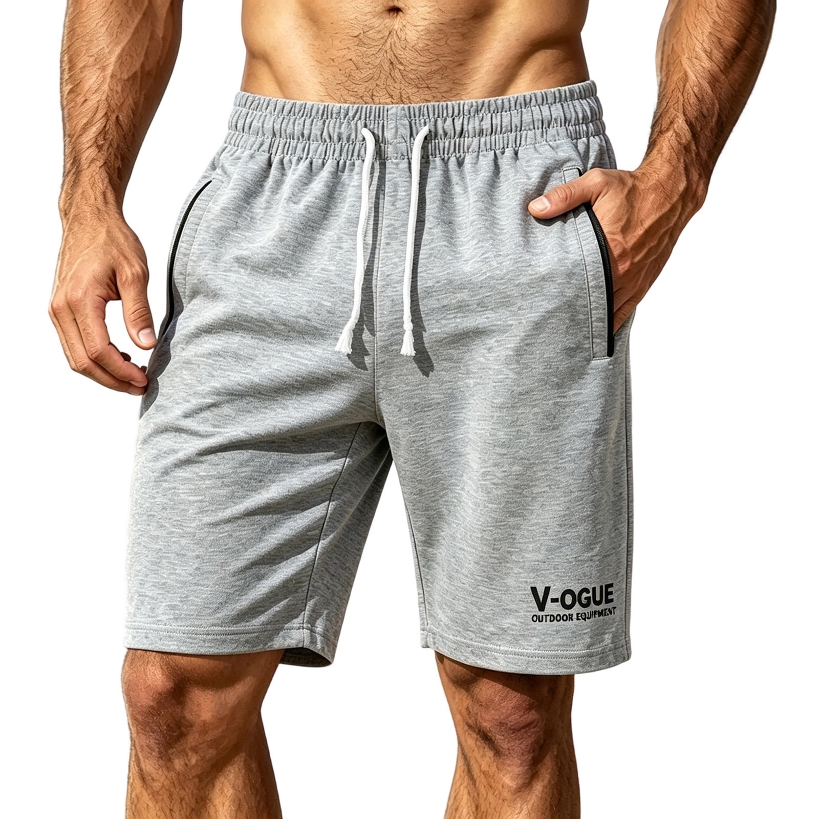 Dagugfen Sweat Shorts for Men Elastic Waist Drawstring Loose Fitted ...