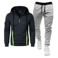 Dagugfen Sweatsuits Men 2 Piece Outfit Quarter Zip Pullover Cargo ...