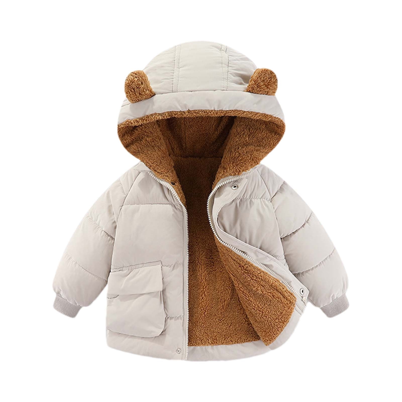 Dagugfen Toddler Baby Clothes Coats Thick Fleece Lined Comfy Zipper up ...
