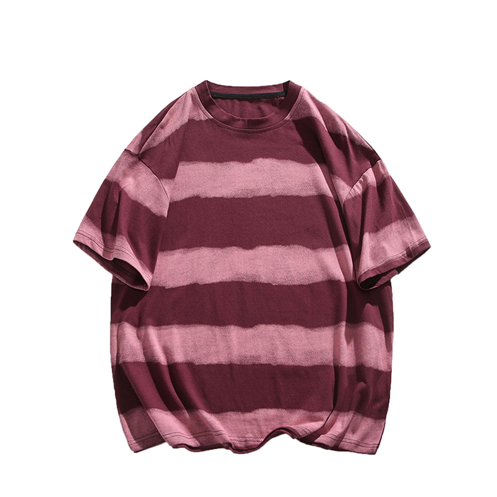 Dagugfen Tops for Men Plus Size Short Sleeve Crewneck Drop Shoulder ...