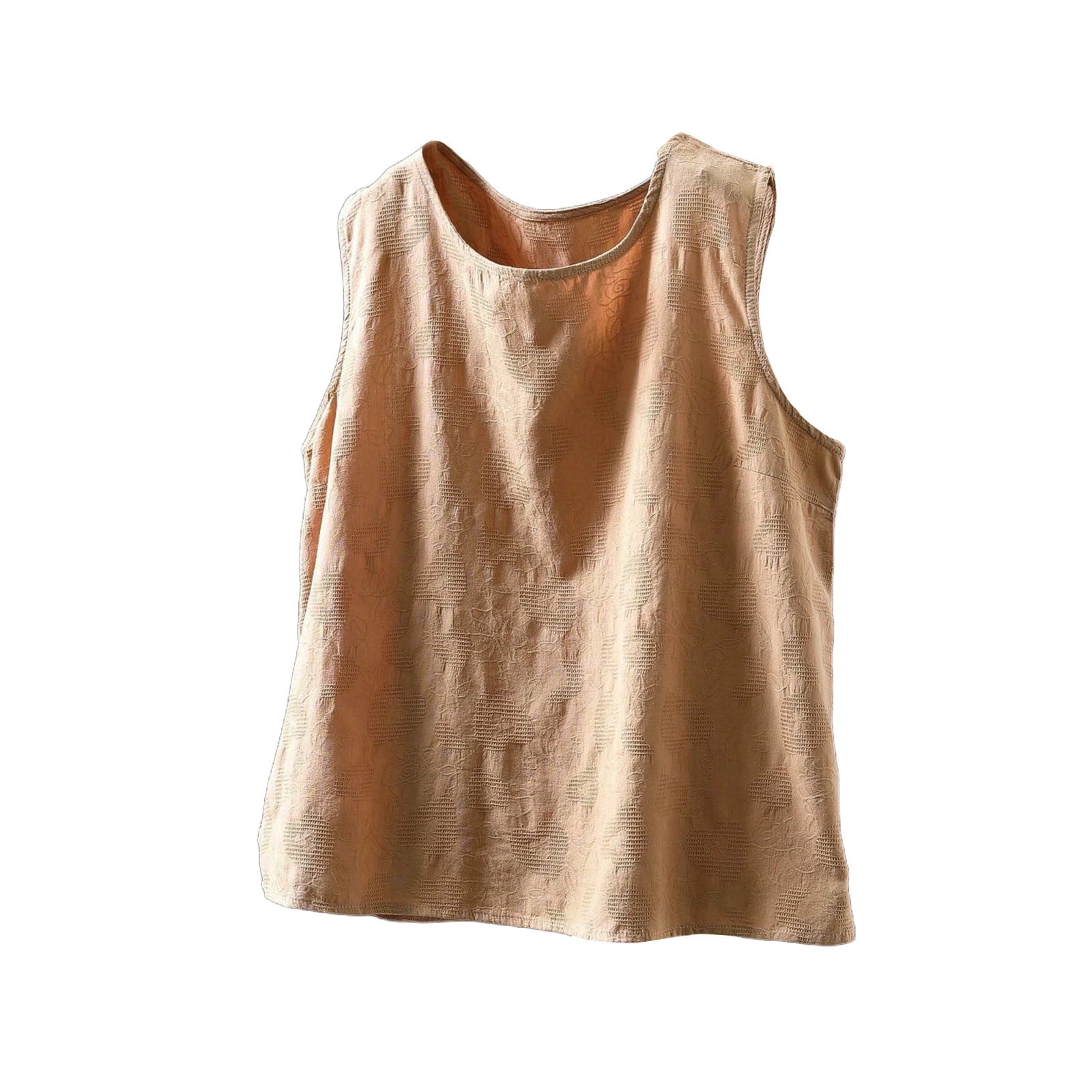 Dagugfen Womens Pullover Tank Tops Crew Neck Sleeveless Loose Fitted ...