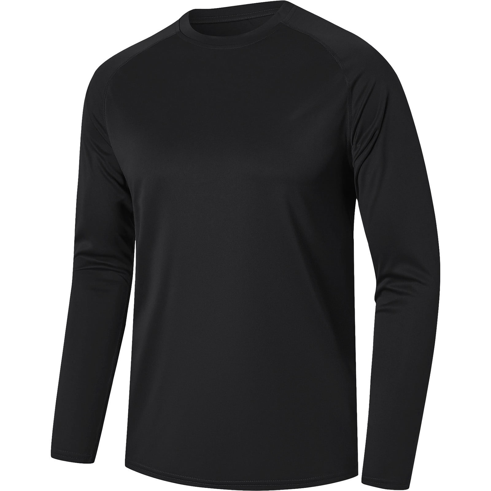 Dagugfen Workout Tops for Men Long Sleeve Crewneck Fitted Lightweight ...