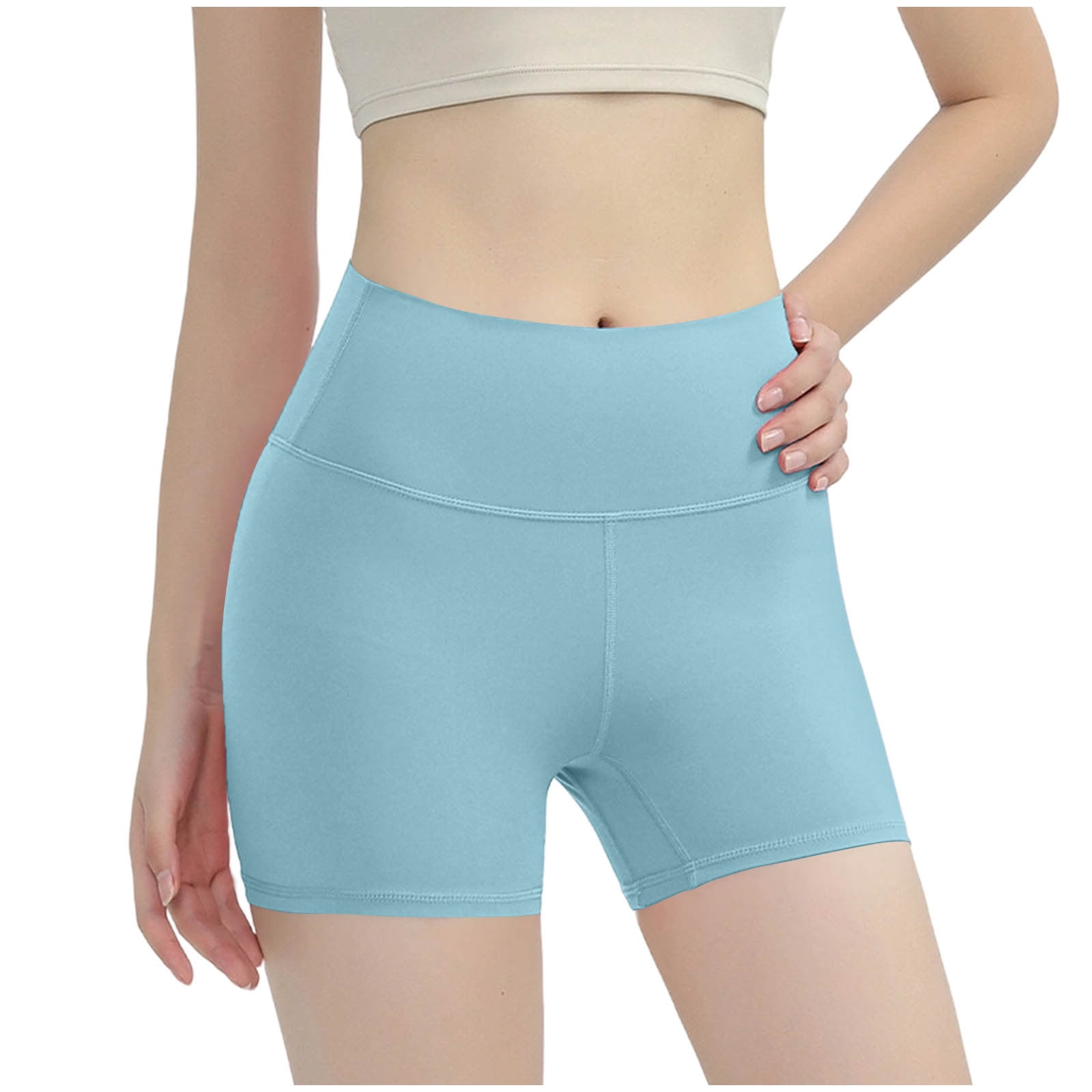 Dagugfen Yoga Shorts for Women Elastic High Waisted Slim Fitness ...