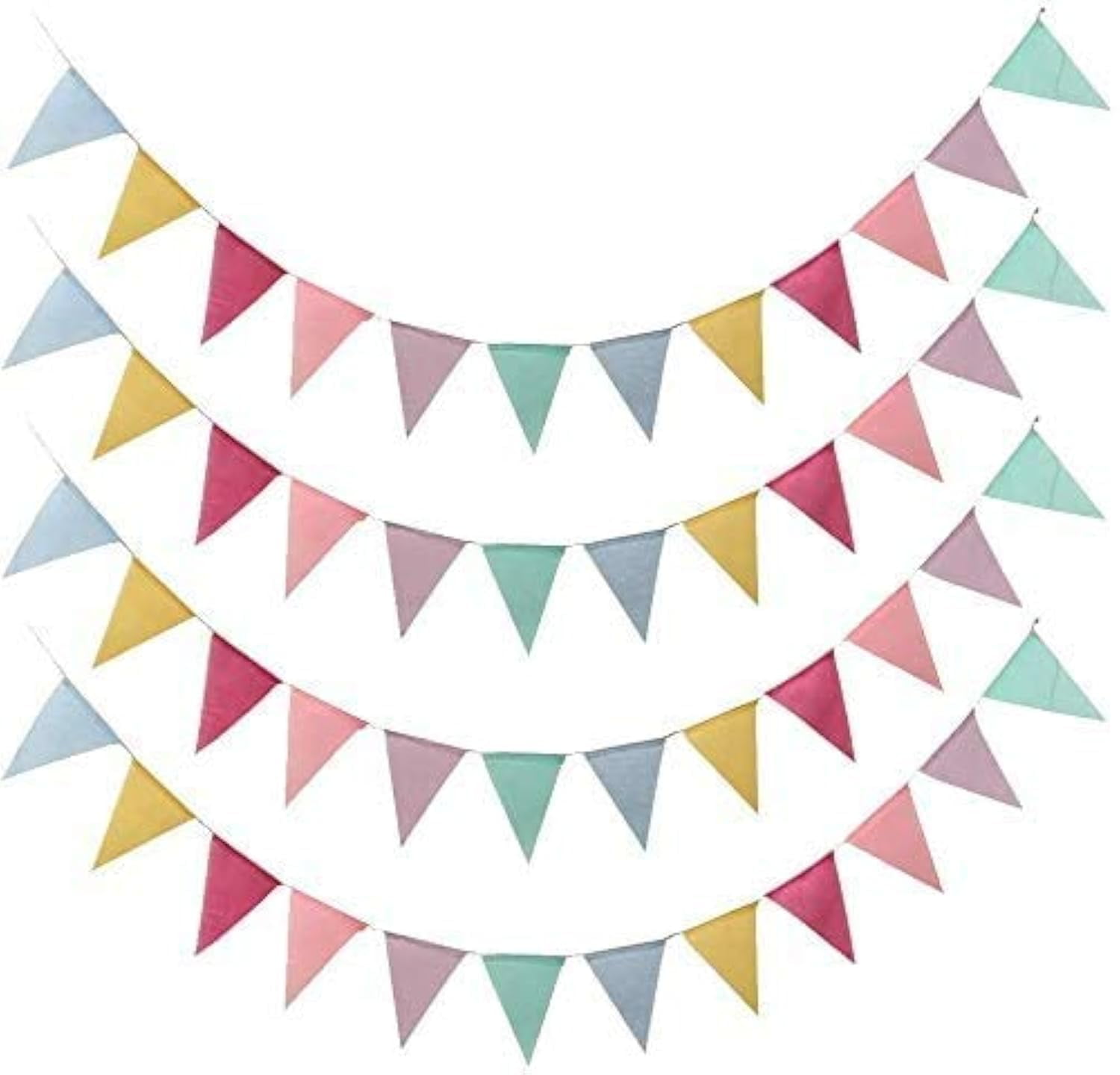 Dahi 4 Strings Colorful MMF7 Pennant Banner Flags Colorful Triangle ...