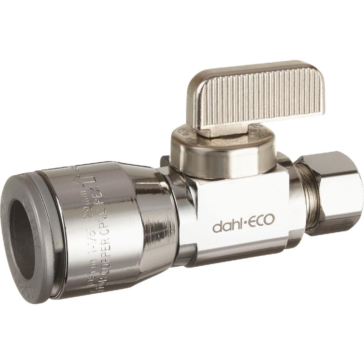 Dahl Mini-Ball 511-QG3-31 Quarter Turn Straight Supply Stop Valve, 1/2 ...