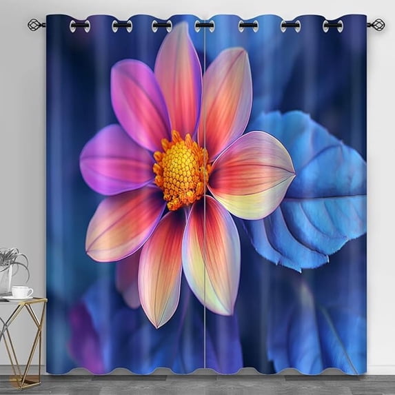 Dahlia Blackout Curtains For Girls Boys Home Decor, Floral Curtains ...