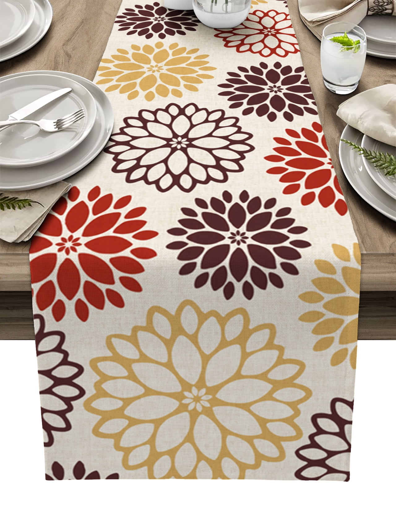Dahlia Blue Grey Soak Table Runner ration Home r Dinner Table ration ...