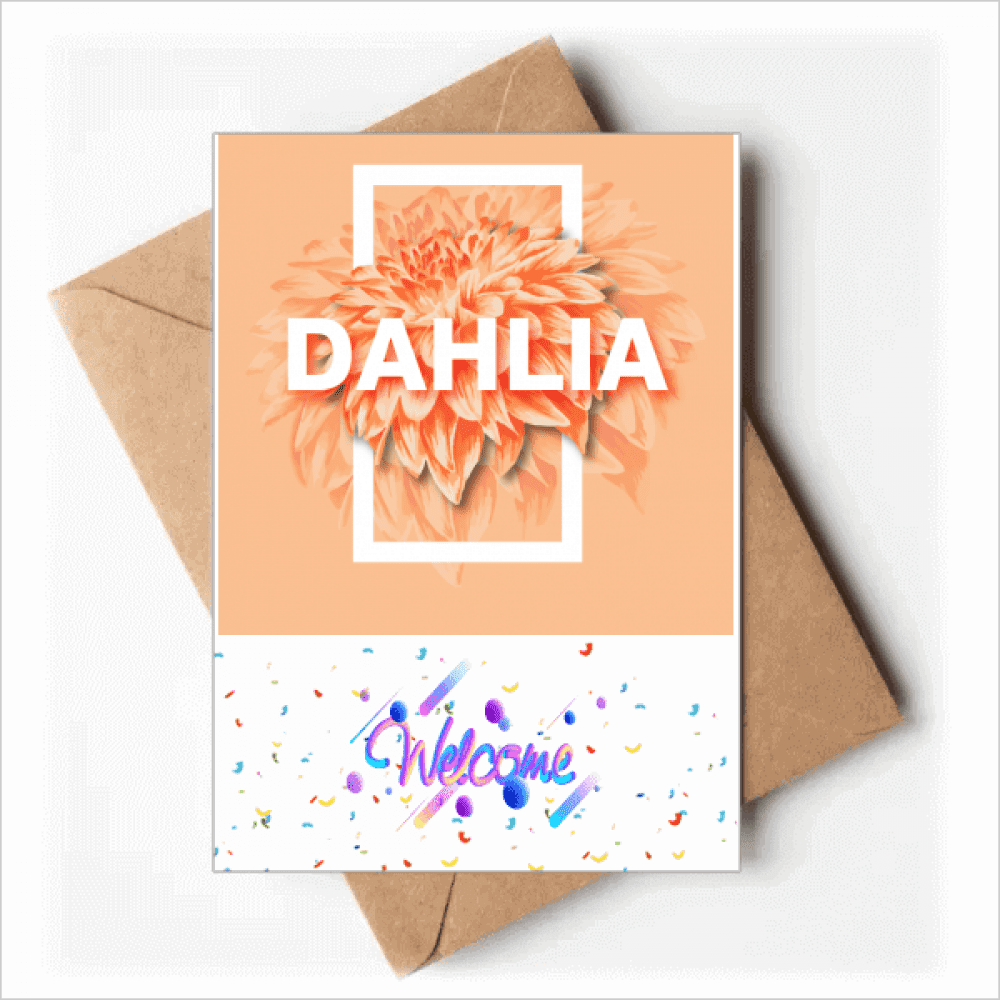 Dahlia Box Flower Shape Art Deco Fashion Welcome Back Greeting Cards ...