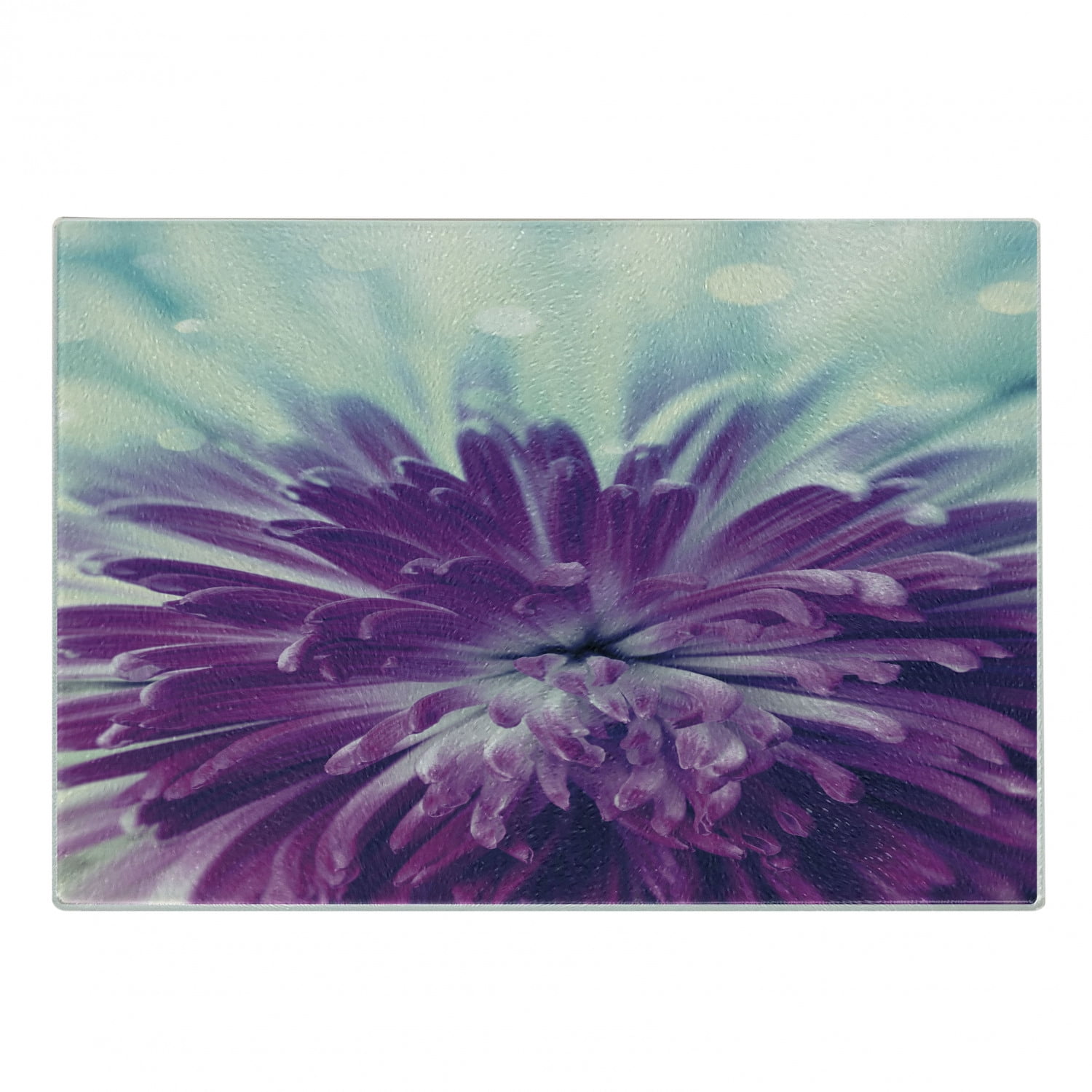 Dahlia Cutting Board, Violet Colored Blooming Close-Up Petals in Pale ...