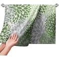 Dahlia Floral Hand Towels Sage Green Gray Dahlia Dish Towel Teal Floral ...