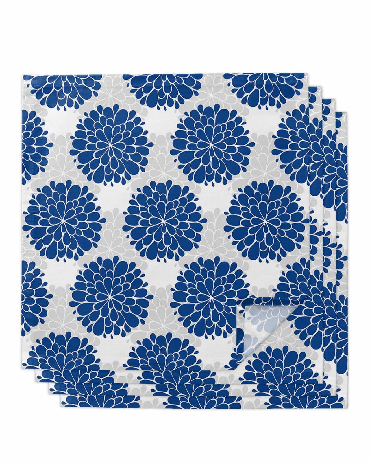 Dahlia Flower Cloth Napkins Set of 4 Reusable Dinner Napkins, Farmhouse ...