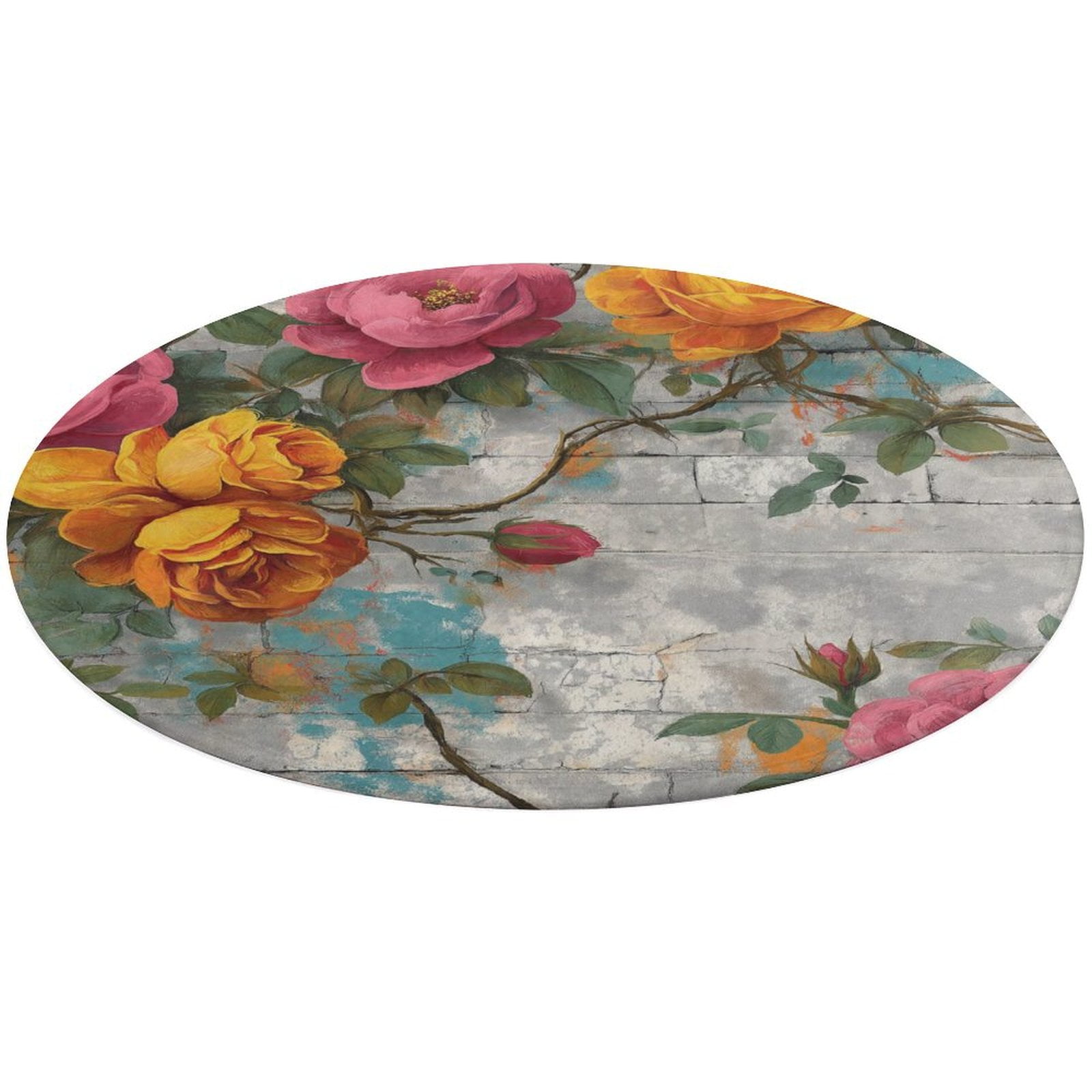 Dahlia Flower Rugs Trea Rugs Not-Slip Round Rugs Area Carpets for ...