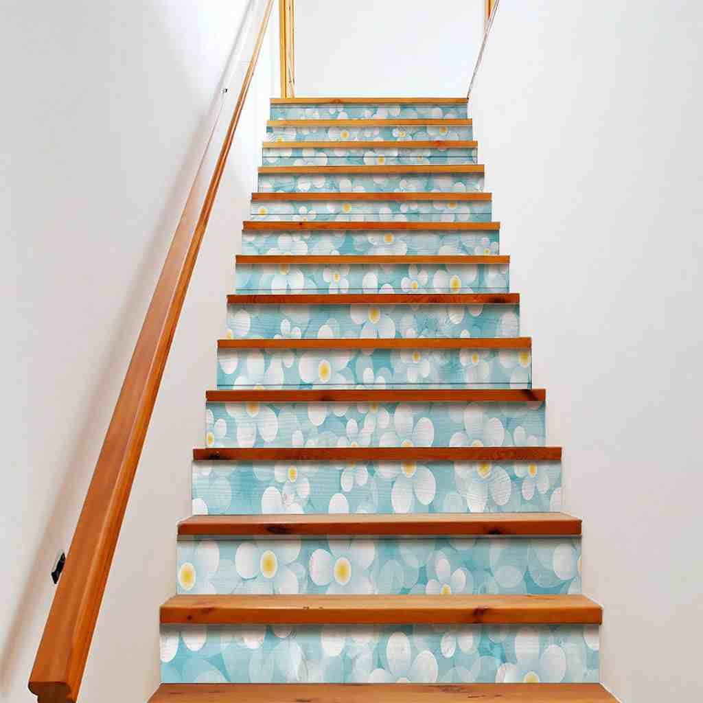 Dahlia Flower Stair Stickers Bloom Blossom Orange Petals Floral ...