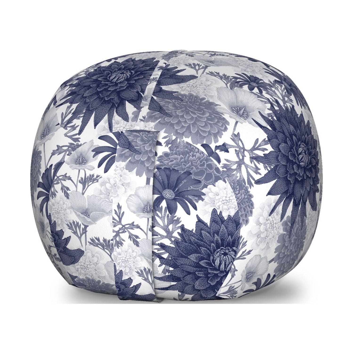 Dahlia Flower Storage Toy Bag Chair, Dotted Digital Paint of Dahlia ...