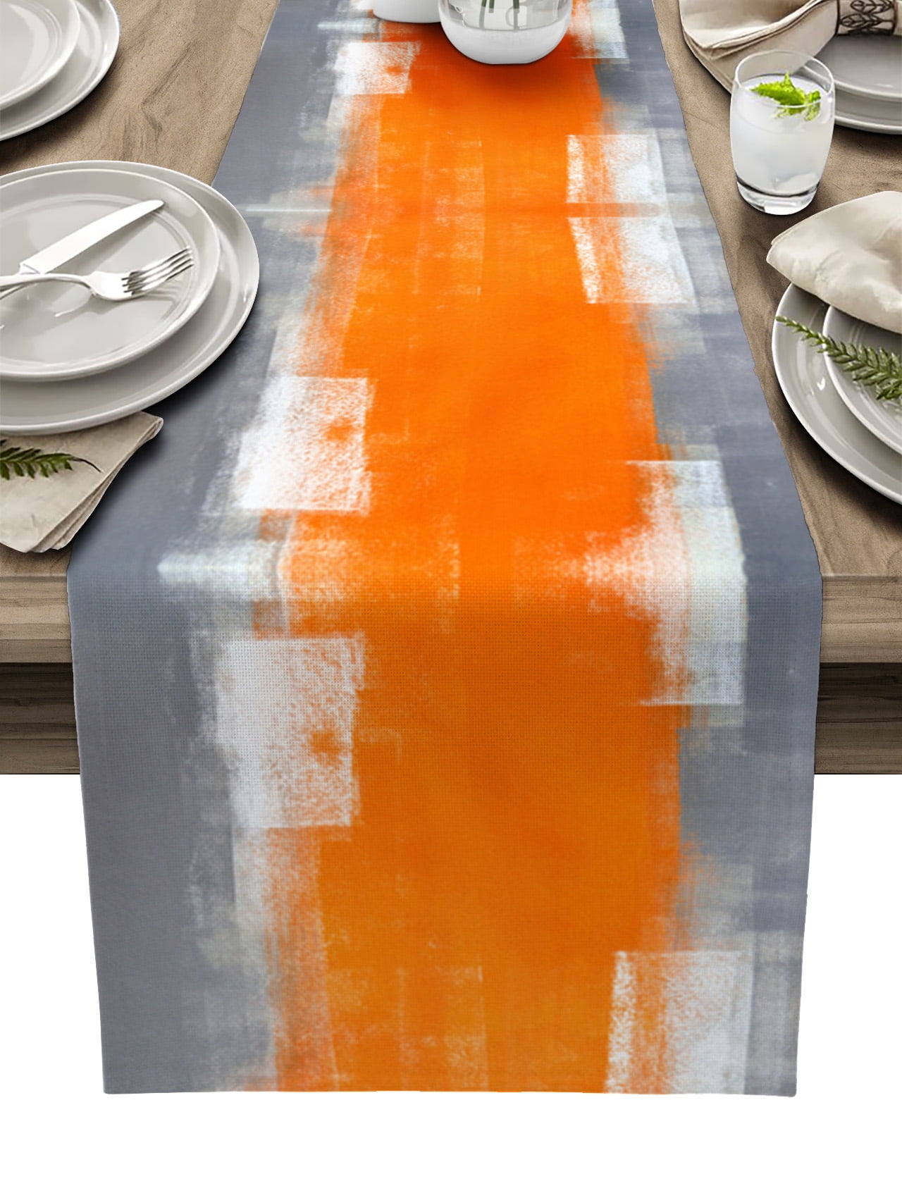 Dahlia Oil Painting Blue Table Runner ration Home r Dinner Table ration Table r - Walmart.com