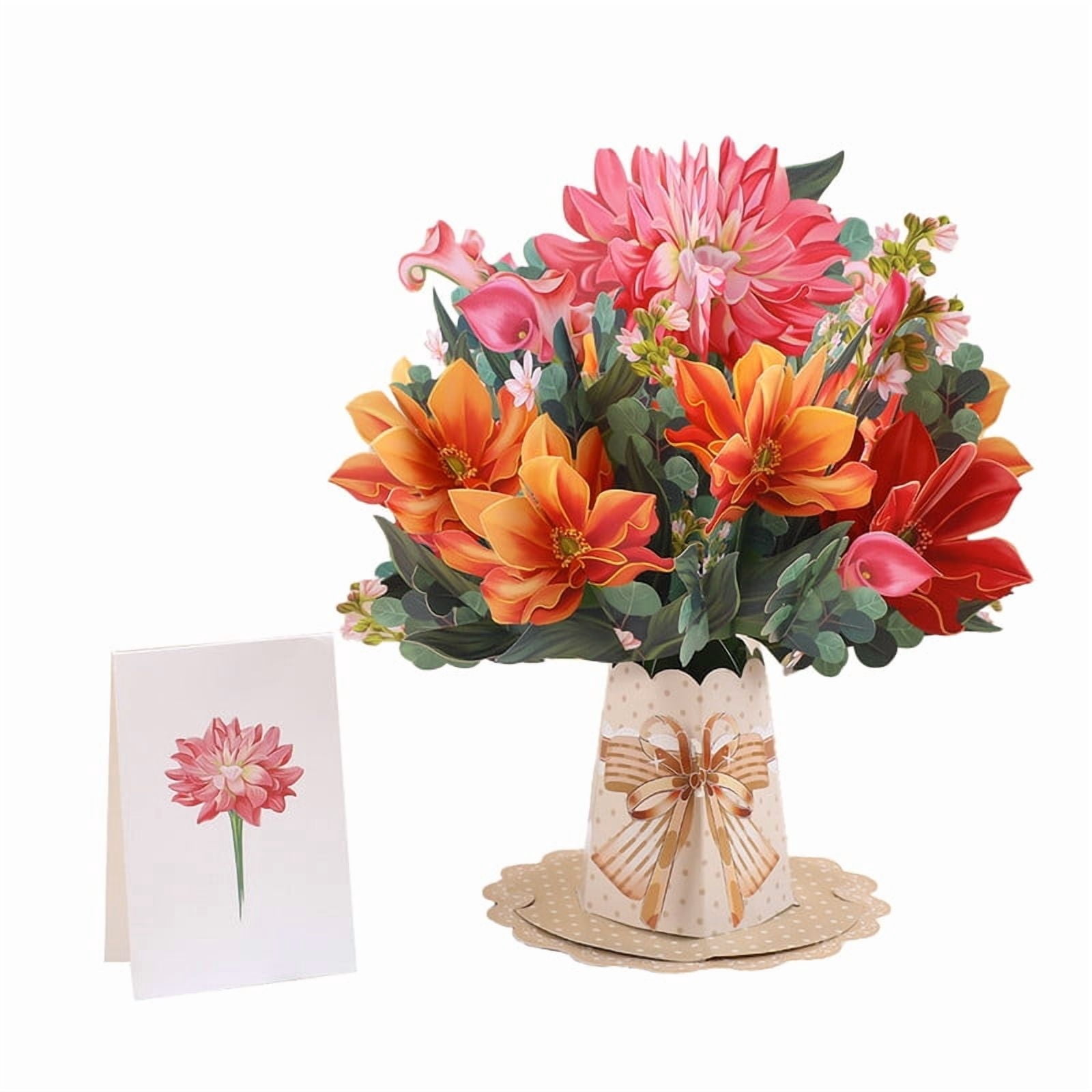 Dahlia Pop-Up Greeting Card – Creative 3D Paper Flower Card for ...