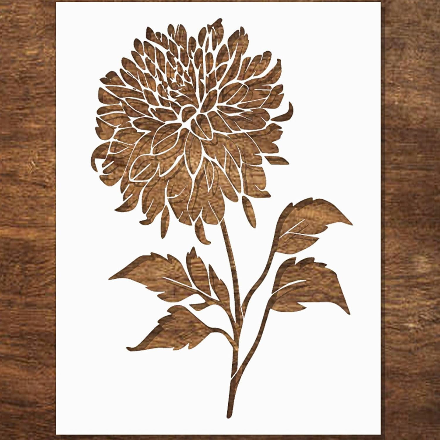 Dahlia Stencil - Large Flower Stencils for Painting on Wood, Canvas ...