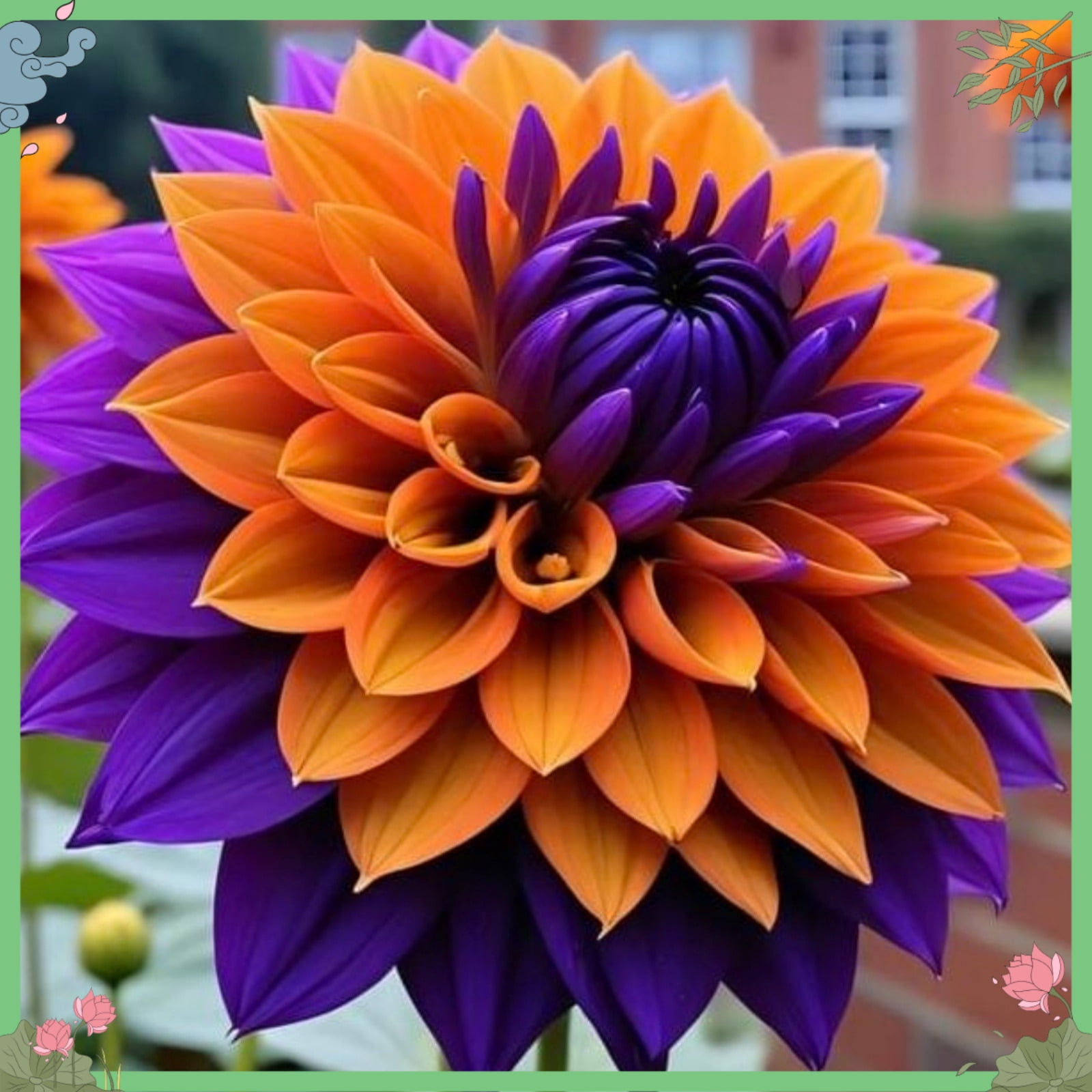 Dahlia Style Garden Stake for Outdoor Decoration, Soft Romantic Accent ...