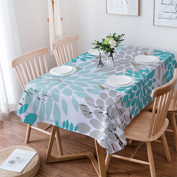 Dahlia Wood Grain Wedding Party Table Cloth Waterproof Oilproof Dining ...