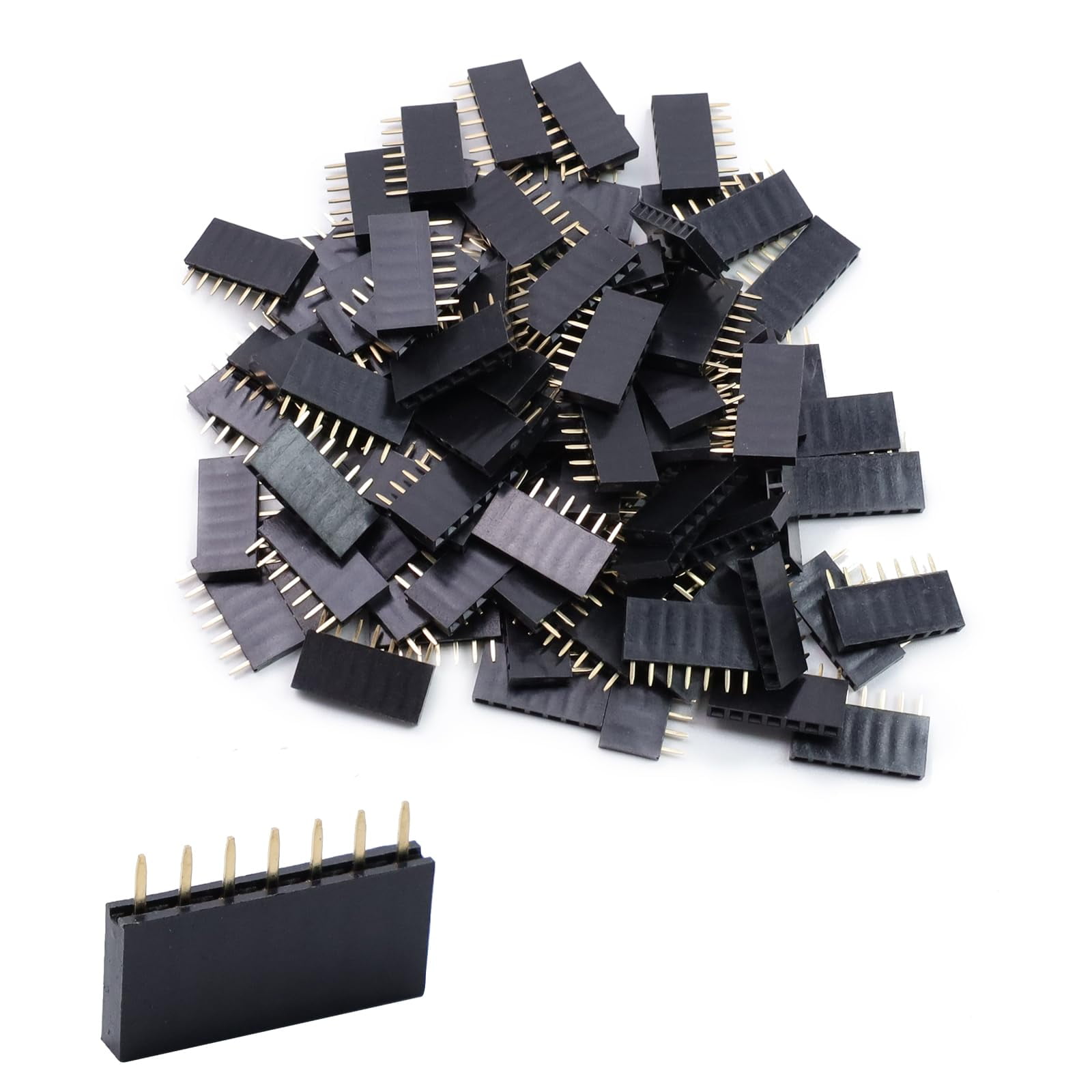 Dahszhi Female PCB Header RRF12 7 Way 2.54mm Pitch Connector - 100 pcs ...