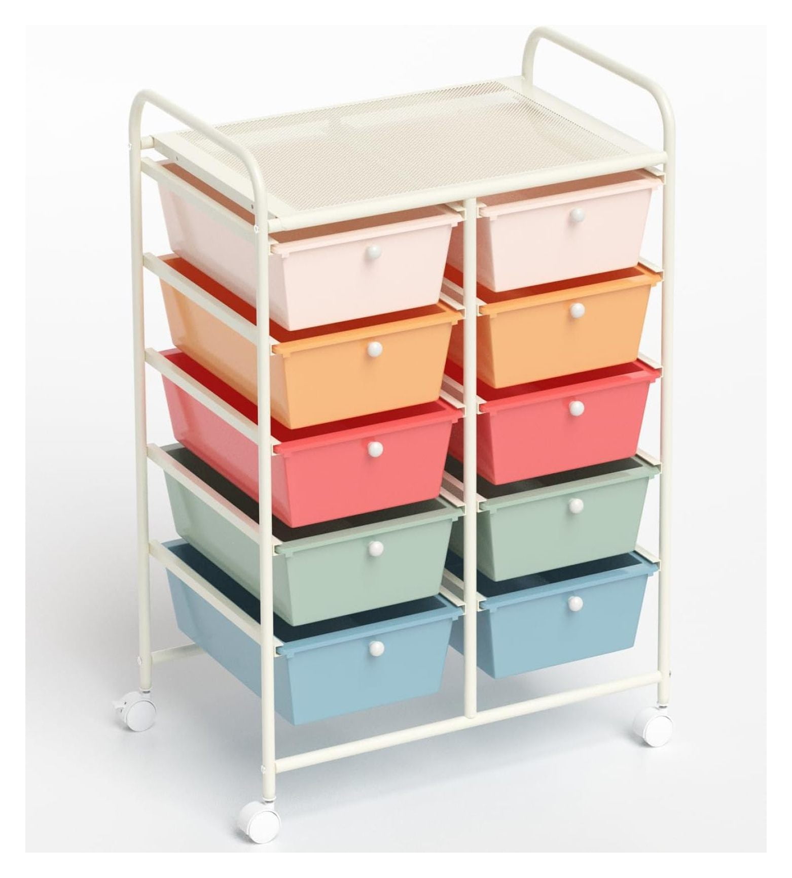 DaiZuY 10-Drawer Rolling Storage Cart, Storage Organizer Cart with ...