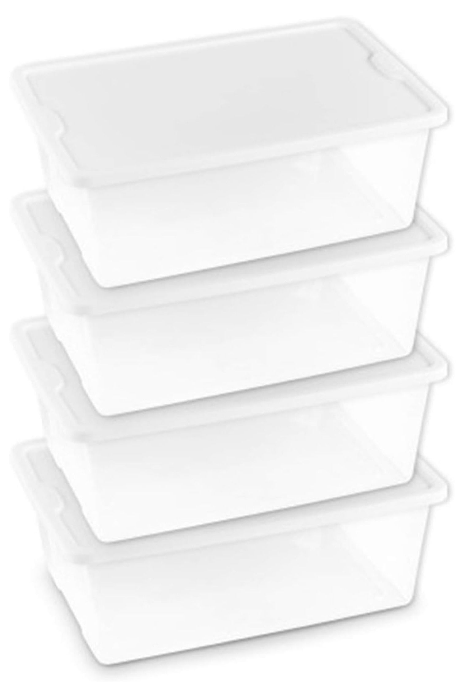 DaiZuY 12 Quart Snaplock Clear Plastic Storage Tote Container Bin with ...