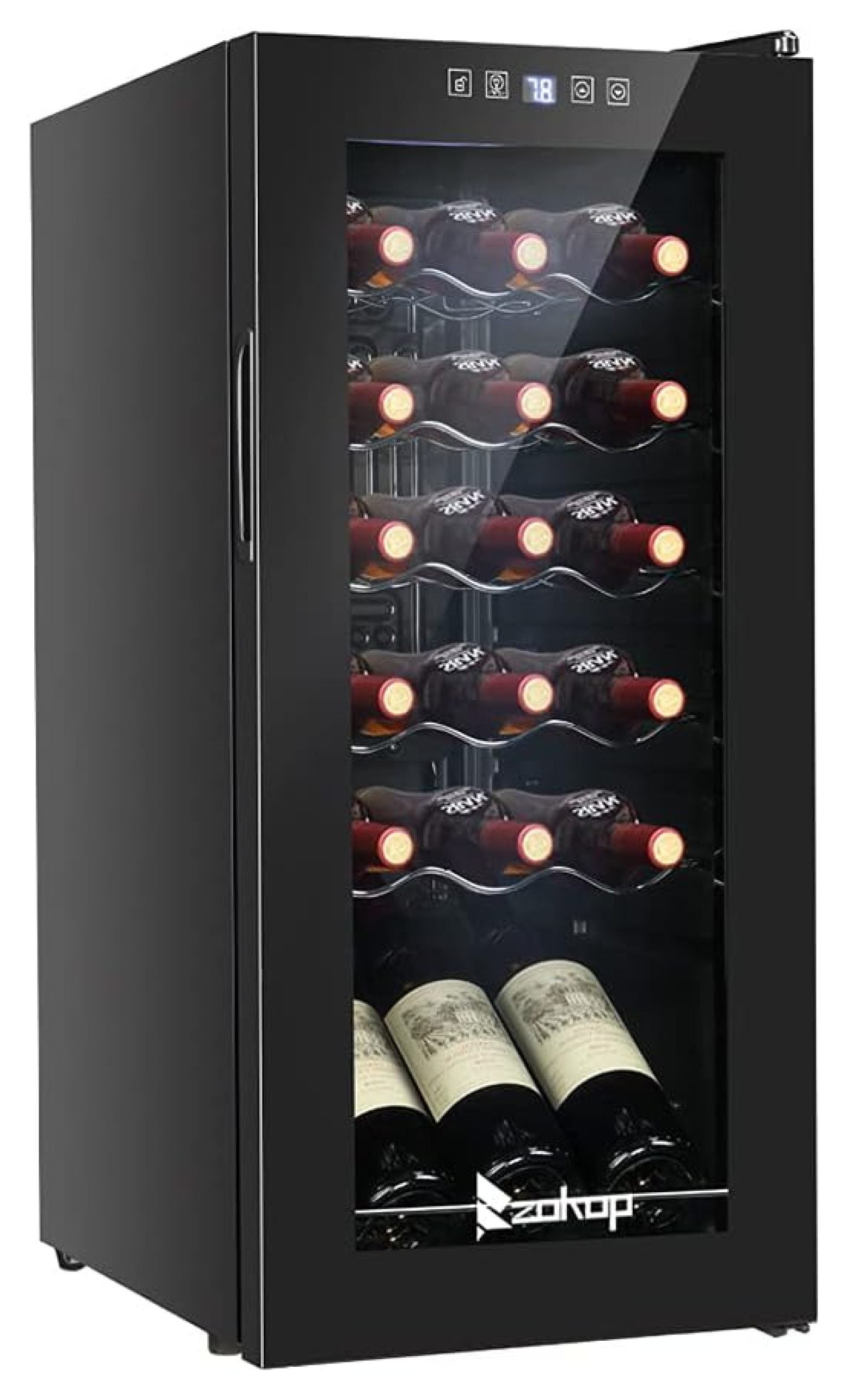 DaiZuY 18 Bottle Compressor Wine Cooler Refrigerator w/Adjustable ...